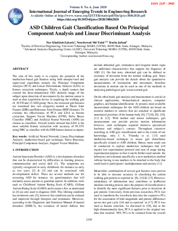Pdf Deep Autoencoder For Identification Of Abnormal Gait Patterns