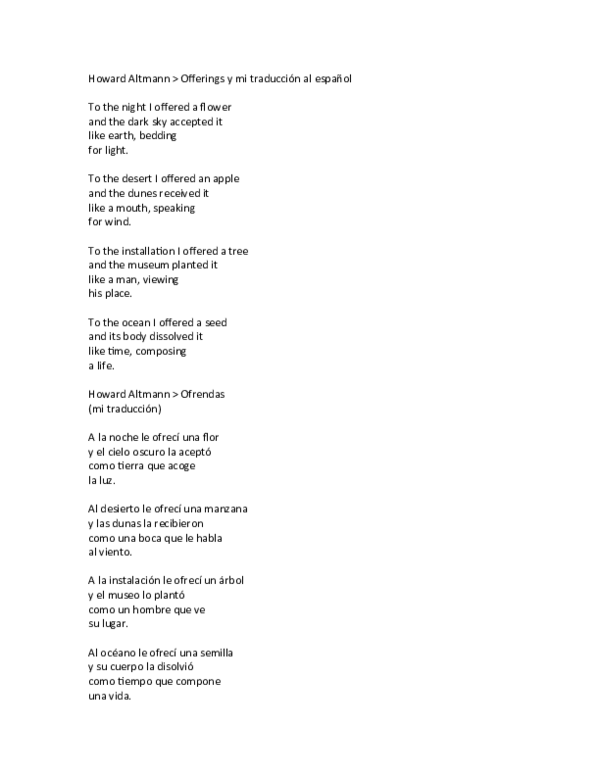 (DOC) Howard Altmann > Offerings y mi traducción al español | Adam Gai ...