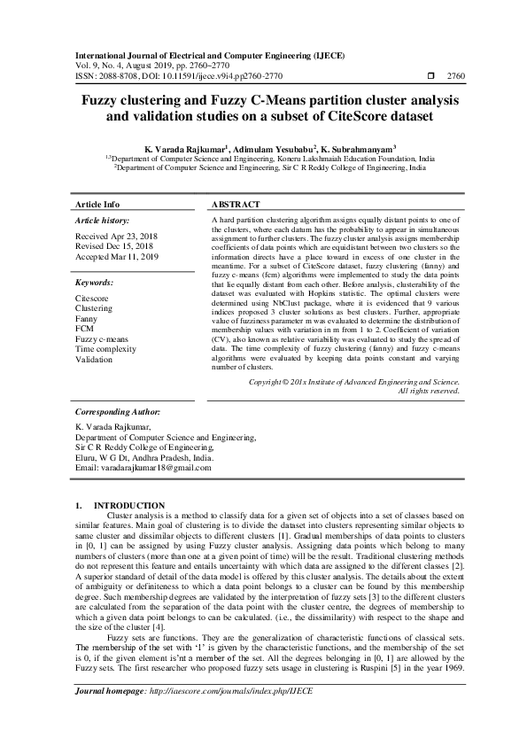 Pdf Fuzzy Clustering And Fuzzy C Means Partition Cluster Analysis And 5474