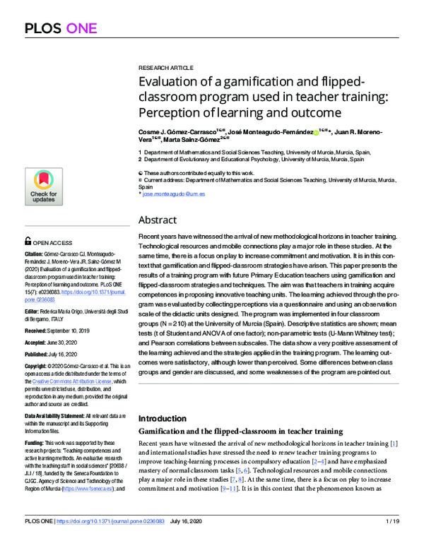 (PDF) Development of Gamification Model for Flipped Learning | Junghye F R A N Choi - Academia.edu