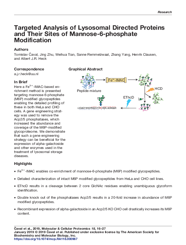 (PDF) Targeted Analysis of Lysosomal Directed Proteins and Their Sites ...
