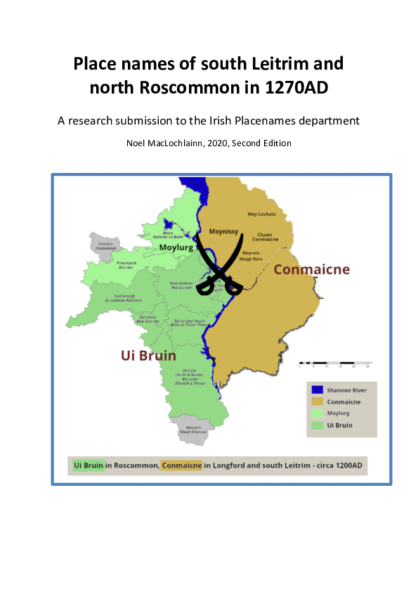 (PDF) Place names of south Leitrim and north Roscommon in 1270AD
