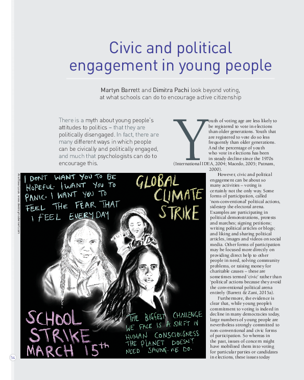 (PDF) Civic and political engagement in young people