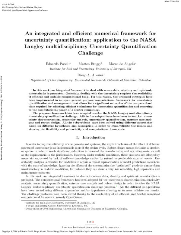 (PDF) An integrated and efficient numerical framework for uncertainty quantification ...