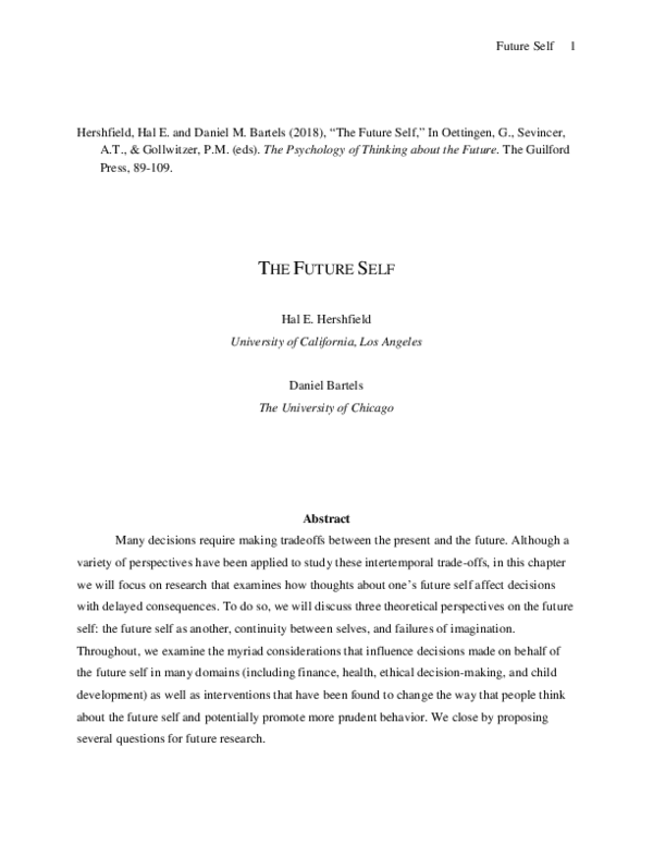 (PDF) The Future Self