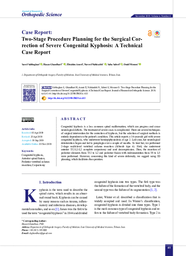 (PDF) Two-Stage Procedure Planning for the Surgical Correction of ...