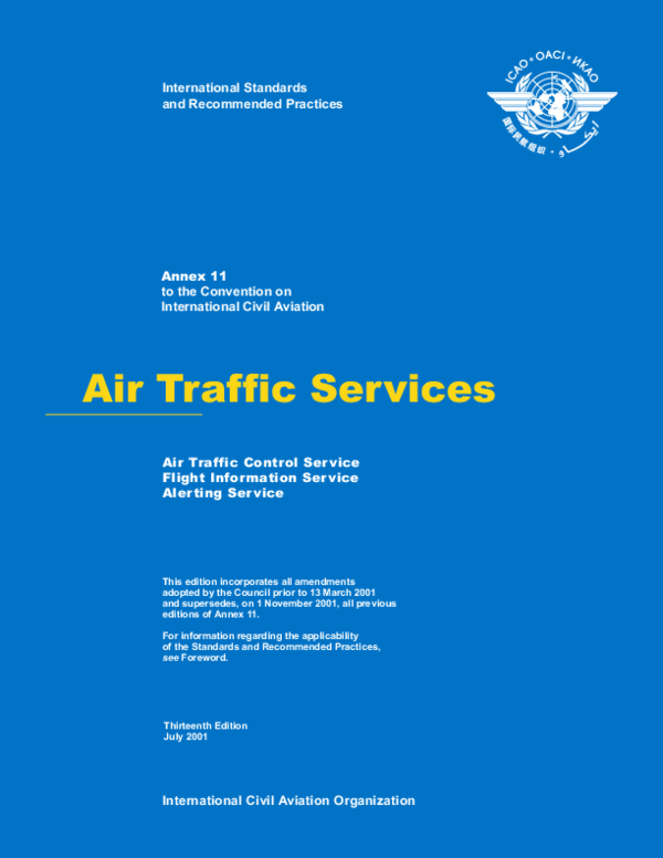 (PDF) ICAO Annex 11 Air Traffic Services