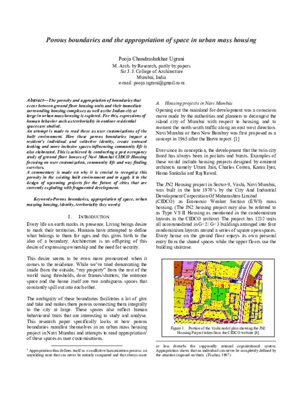 (PDF) Porous boundaries and the appropriation of space in urban mass ...