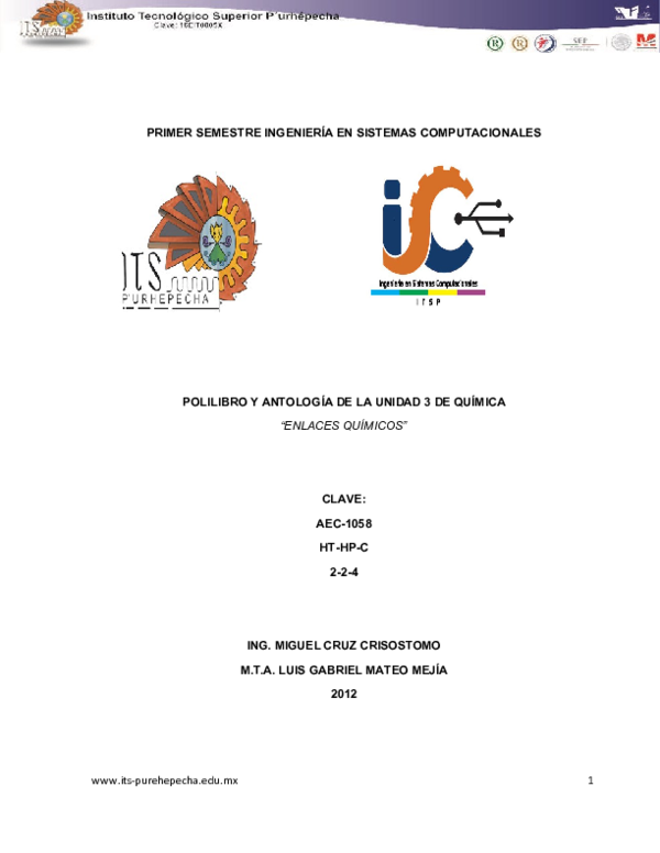 (DOC) PRIMER SEMESTRE INGENIERÍA EN SISTEMAS COMPUTACIONALES