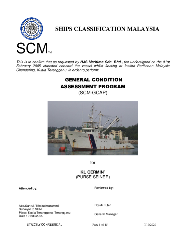 (PDF) General Condition Assessment Program Purseiner Fishing Vessel
