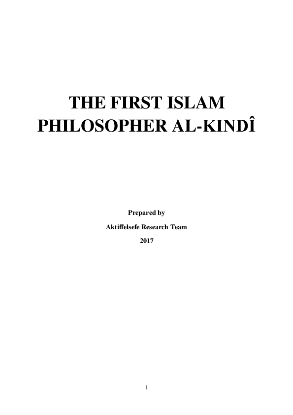 (PDF) THE FIRST ISLAM PHILOSOPHER AL-KINDÎ