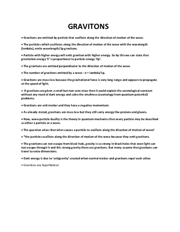 (PDF) GRAVITONS