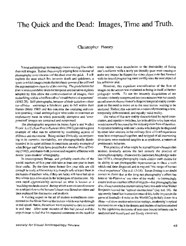 (PDF) The Quick and the Dead: Images, Time & Truth
