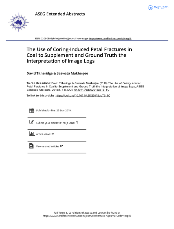 (PDF) The Use of Coring-Induced Petal Fractures in Coal to Supplement ...