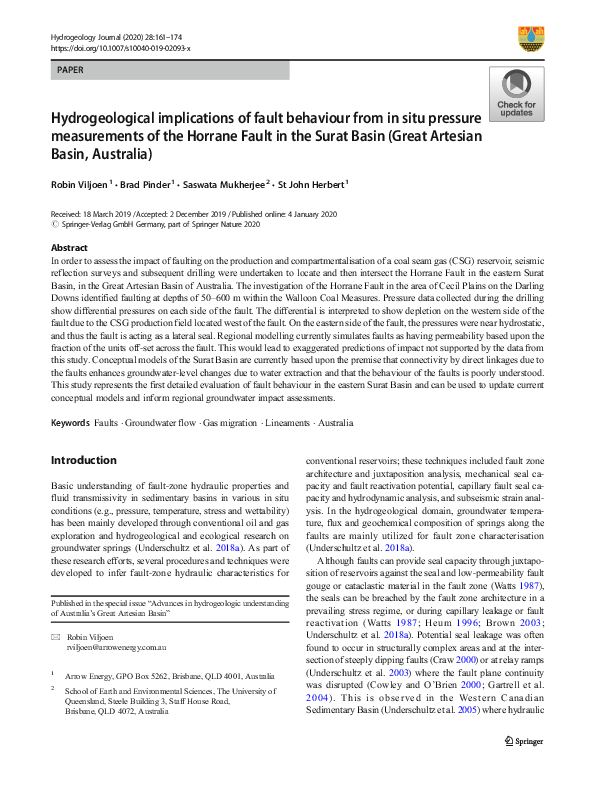 (PDF) Hydrogeological implications of fault behaviour from in situ ...