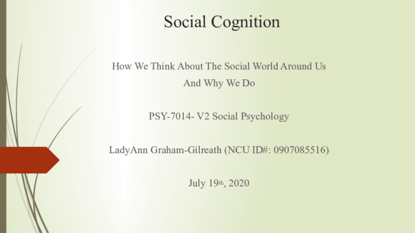 (PPT) Social Cognition (week 2)