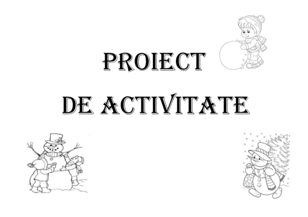 (PDF) PROIECT DE ACTIVITATE GRADINITA