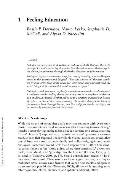 (PDF) Mapping the Affective Turn in Education: Theory, Research, and ...