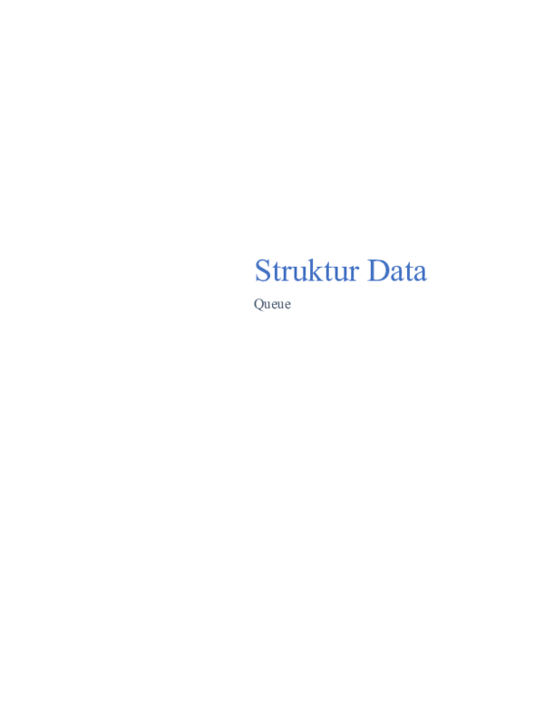 (DOC) Struktur Data Queue C++