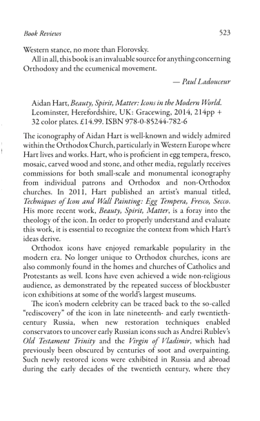 (PDF) Review of Aidan Hart, Beauty, Spirit Matter: Icons in the Modern ...