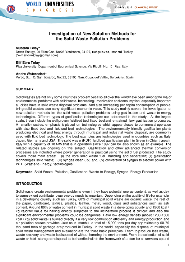 (PDF) Investigation of New Solution Methods for The Solid Waste ...