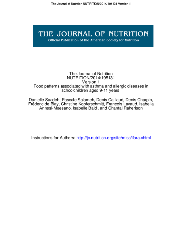 (PDF) The Journal of Nutrition NUTRITION/2014/195131 Version 1 The ...