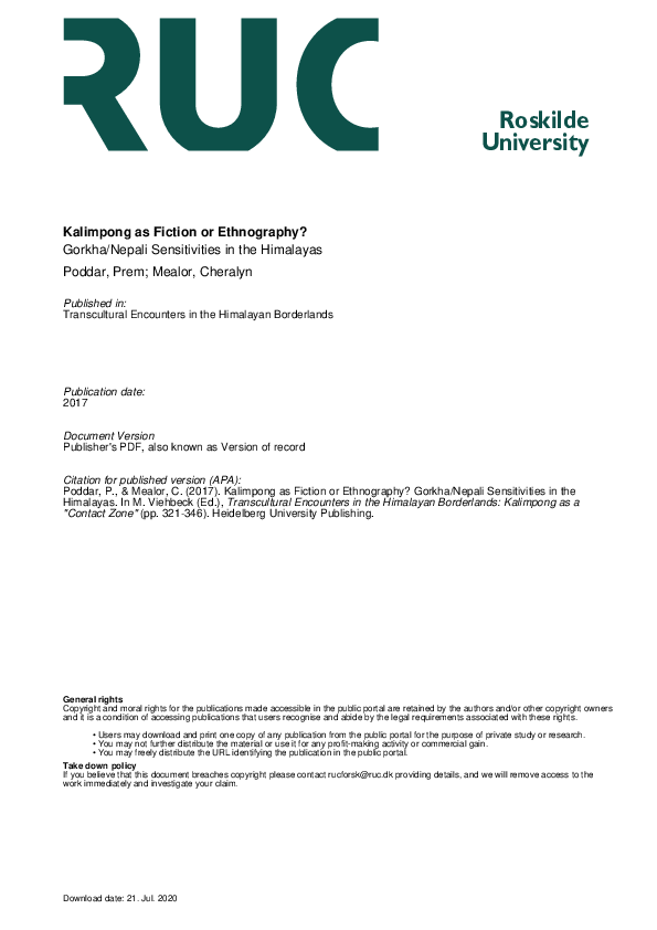 (PDF) Kalimpong as Fiction or Ethnography?