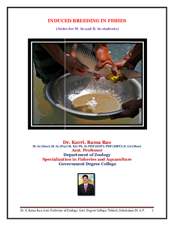 (PDF) INDUCED BREEDING IN FISHES