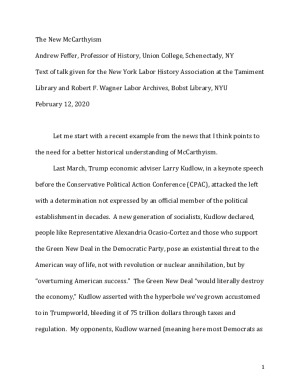 (PDF) The New McCarthyism