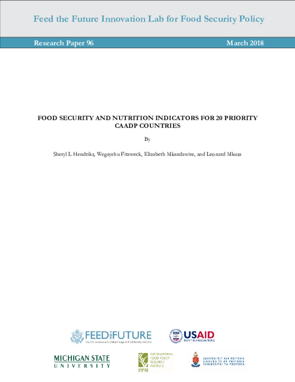 (PDF) Feed the Future Innovation Lab for Food Security Policy FOOD ...