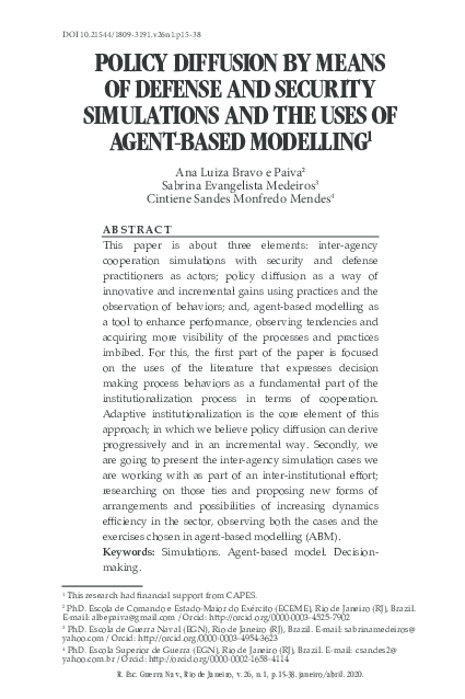 (PDF) POLICY DIFFUSION BY MEANS OF DEFENSE AND SECURITY SIMULATIONS AND ...