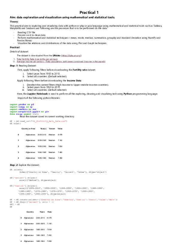 (PDF) Practical 1 Aim: data exploration and visualization using ...