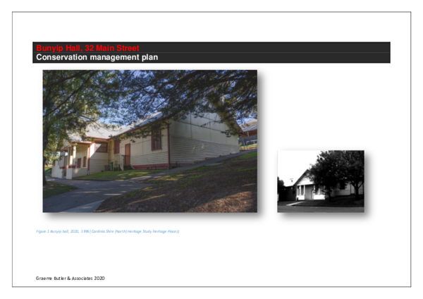 (PDF) Conservation management plan Bunyip Hall