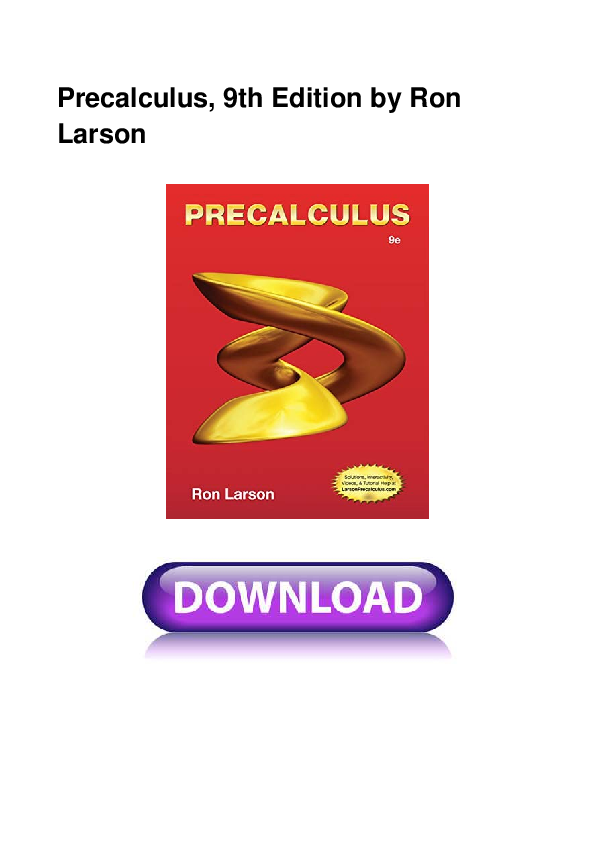 Precalculus Pdf