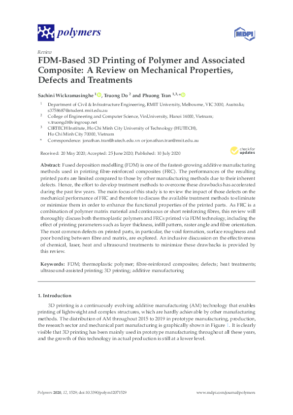 (PDF) polymers FDM-Based 3D Printing of Polymer and Associated ...