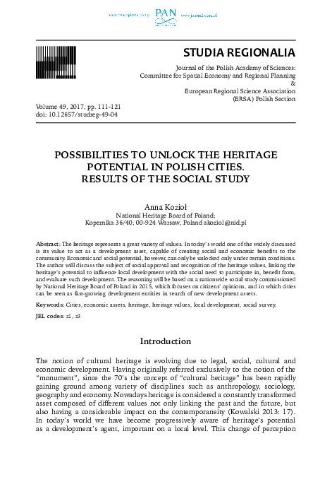 (PDF) STUDIA REGIONALIA | Anna Koziol - Academia.edu