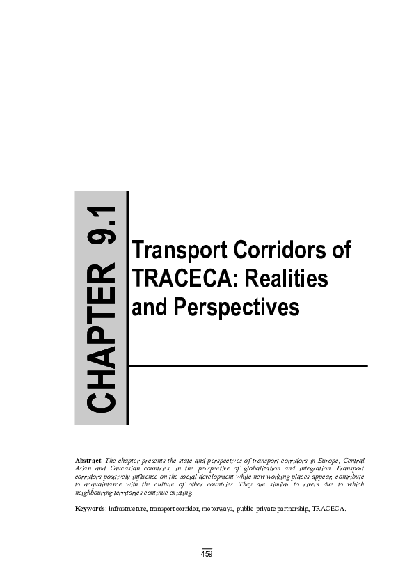 (PDF) Transport Corridors of TRACECA: Realities and Perspectives