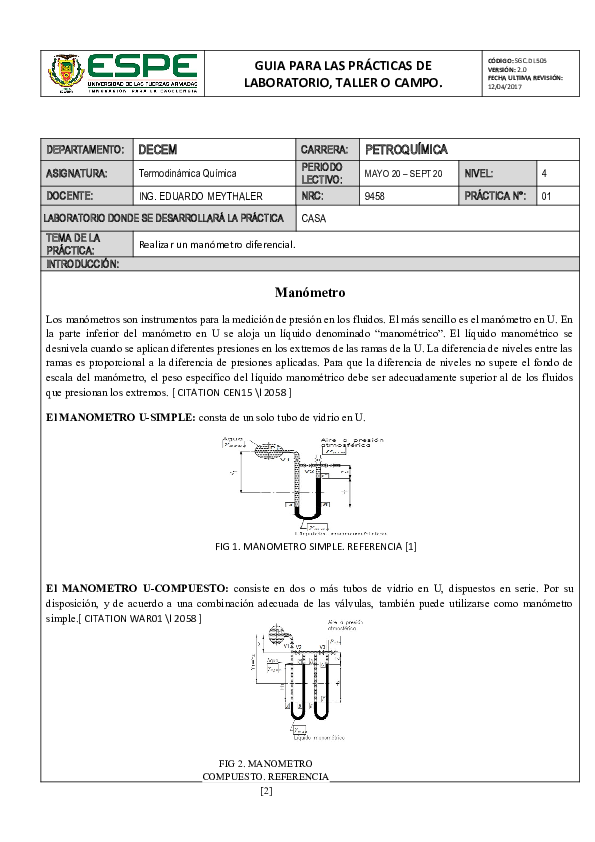 (DOC) GUIA PARA LAS PRÁCTICAS DE LABORATORIO, TALLER O CAMPO