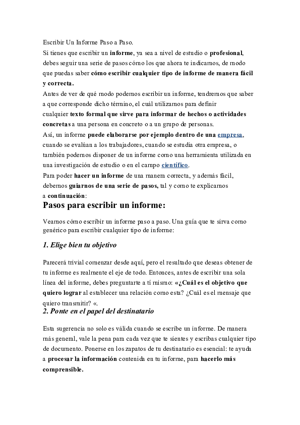 (DOC) Escribir Un Informe Paso APaso