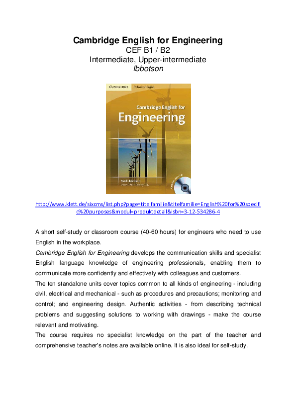 (PDF) Cambridge English for Engineering en