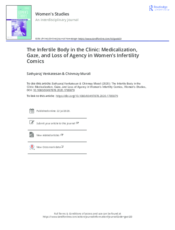 (PDF) [Graphic Medicine] The Infertile Body in the Clinic ...