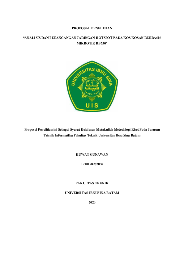 (PDF) PROPOSAL - KUWAT GUNAWAN (1710128262058)