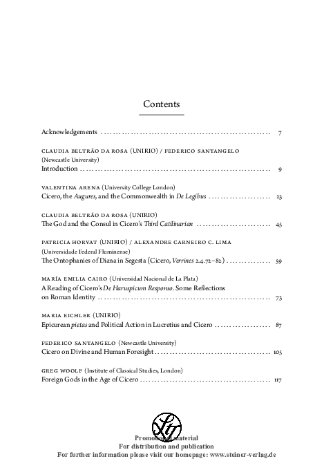 (PDF) Cicero, the Augures, and the Commonwealth in De Legibus