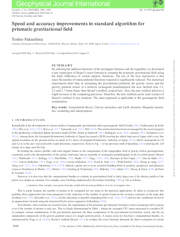 Pdf Speed And Accuracy Improvements In Standard Algorithm For