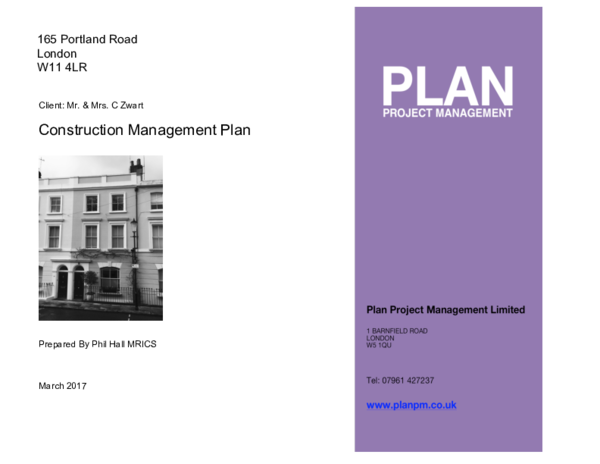 (PDF) Construction Management Plan