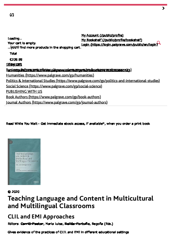 (PDF) Teaching Language and Content in Multicultural and Multilingual ...