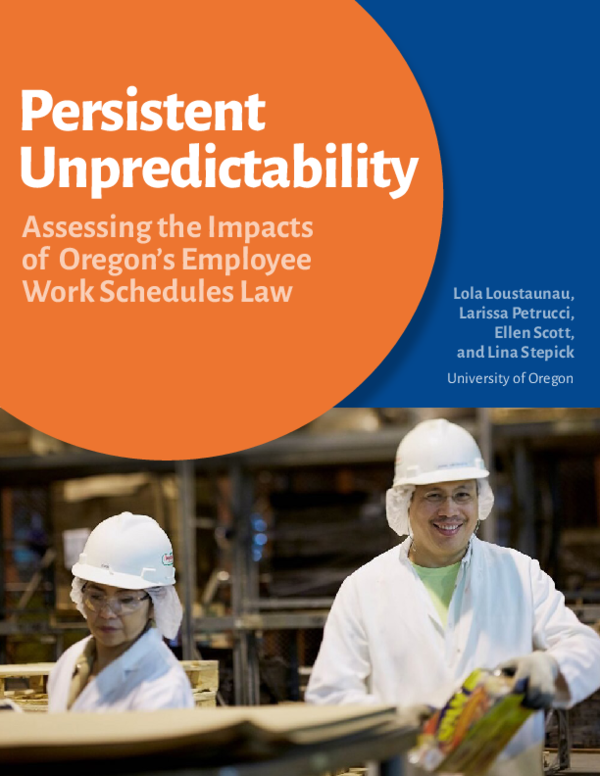 (PDF) Persistent Unpredictability: Assessing the Impacts of Oregon's ...