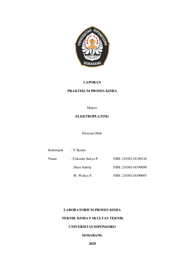 (PDF) Laporan PDF ACC Materi Elektroplating Laboratorium Proses Teknik ...