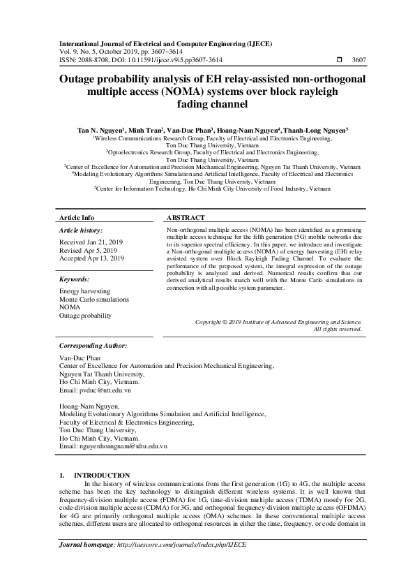 (PDF) Outage probability analysis of EH relay-assisted non-orthogonal multiple access (NOMA ...