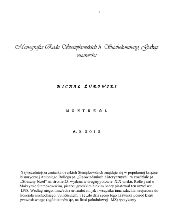 (PDF) Stempkowscy kresowi -monografia